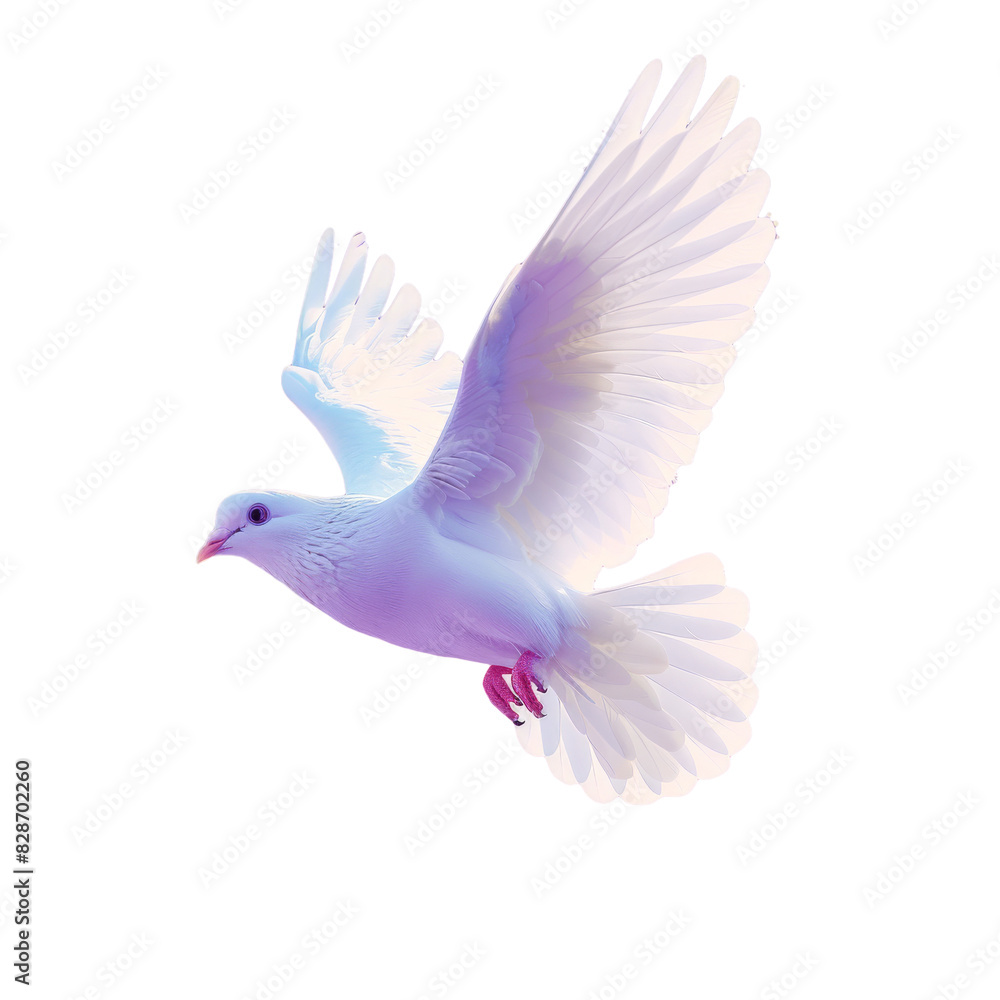 Cute dove flying isolated on transparent background, PNG file Stock ...