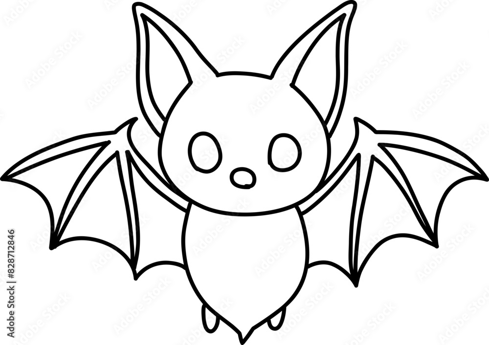 hand drawn halloween bat Stock Vector | Adobe Stock