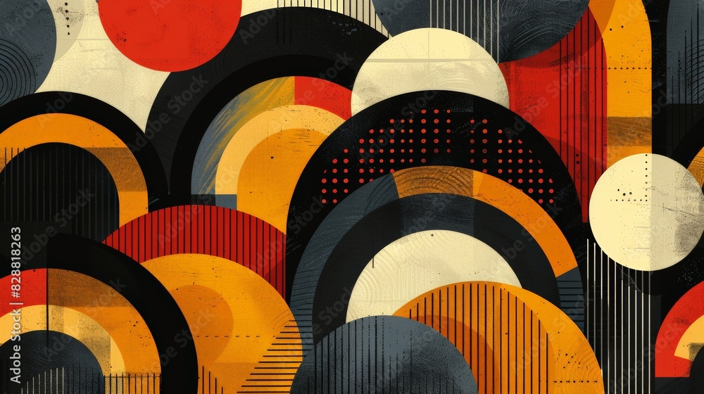 Design modern pattern art with abstract geometry. Use bold shapes and ...