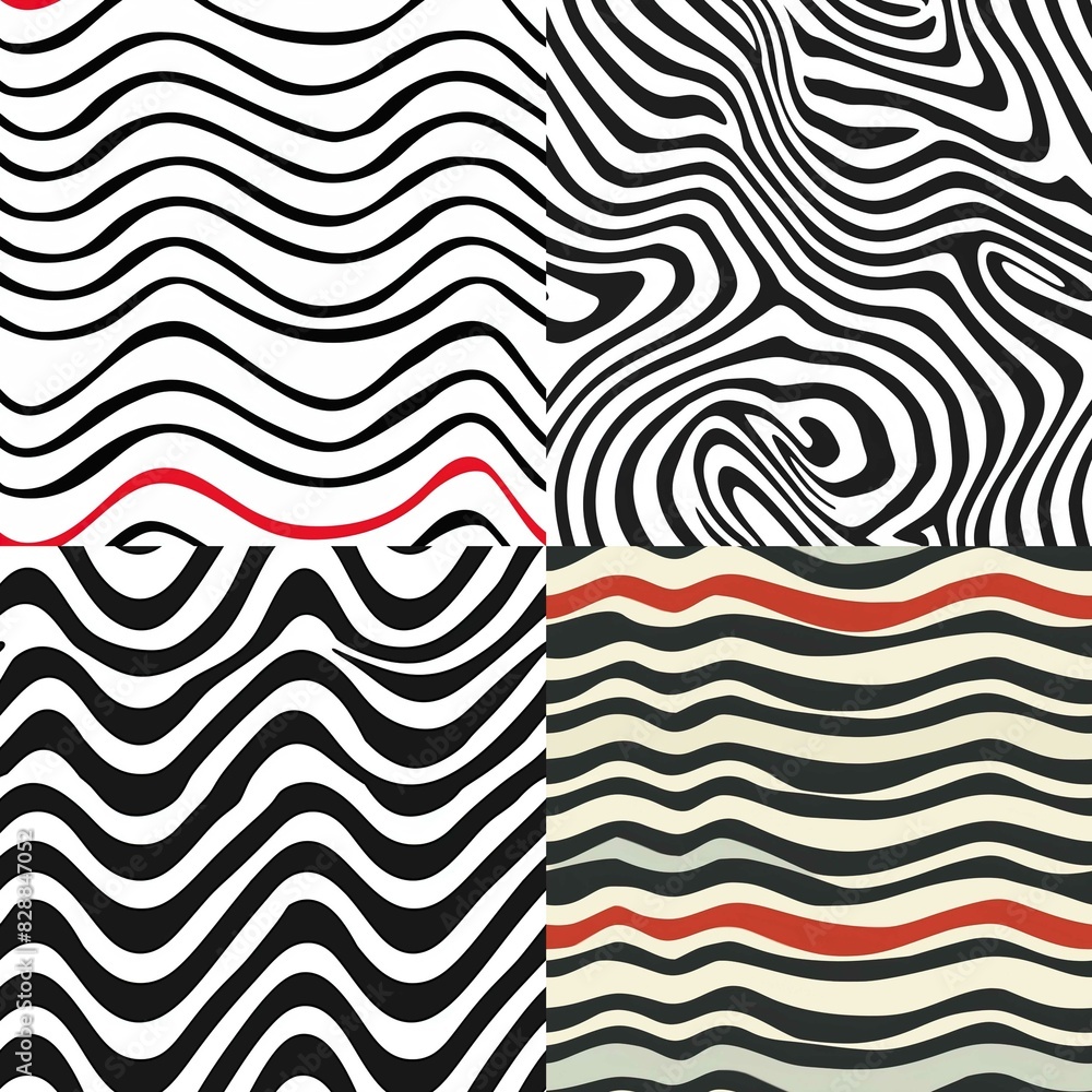 Illustration Stock The image is divided into four quadrants, each ...