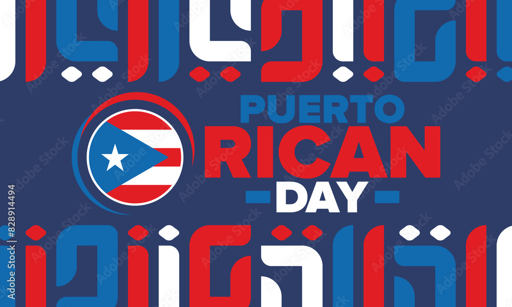 Puerto Rican Day. National happy holiday. Festival and parade in honor ...