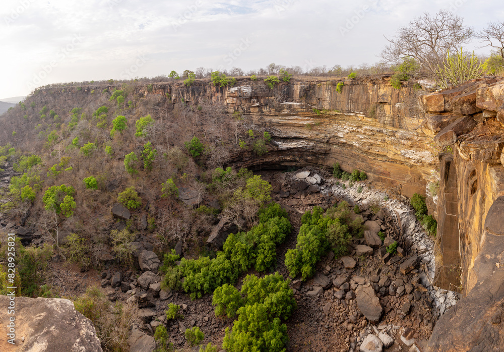 Panoramic view of a vutlure point at Panna Tiger Reserve, Madhya ...
