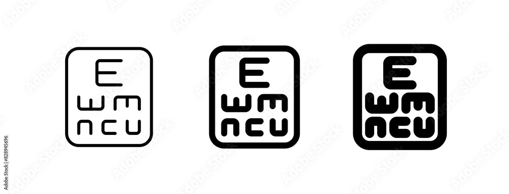 Editable eye chart vector icon. Part of a big icon set family. Perfect ...