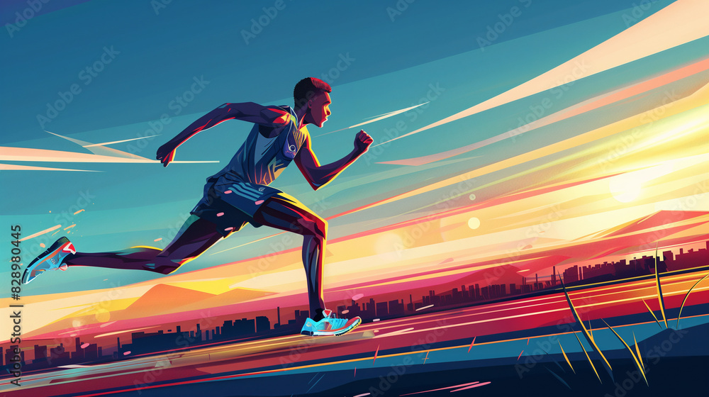 copy space, vector illustration, Olympic Games in Paris 2024, black ...