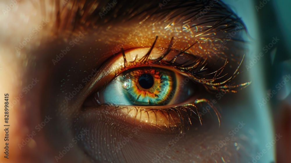 Blinking Eye. Beautiful Female Model with Stunning Look and Expressive ...