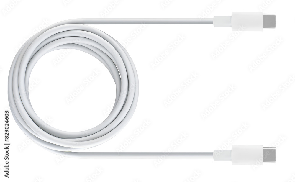 cable with USB and Type-C connector Stock Photo | Adobe Stock