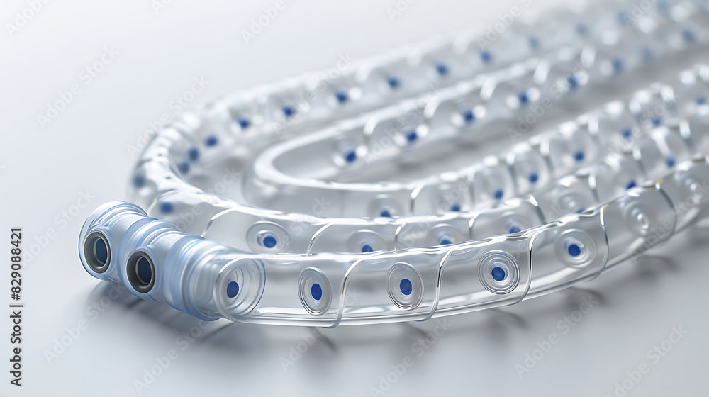 Front view mockup image white background of a nasogastric tube Stock ...