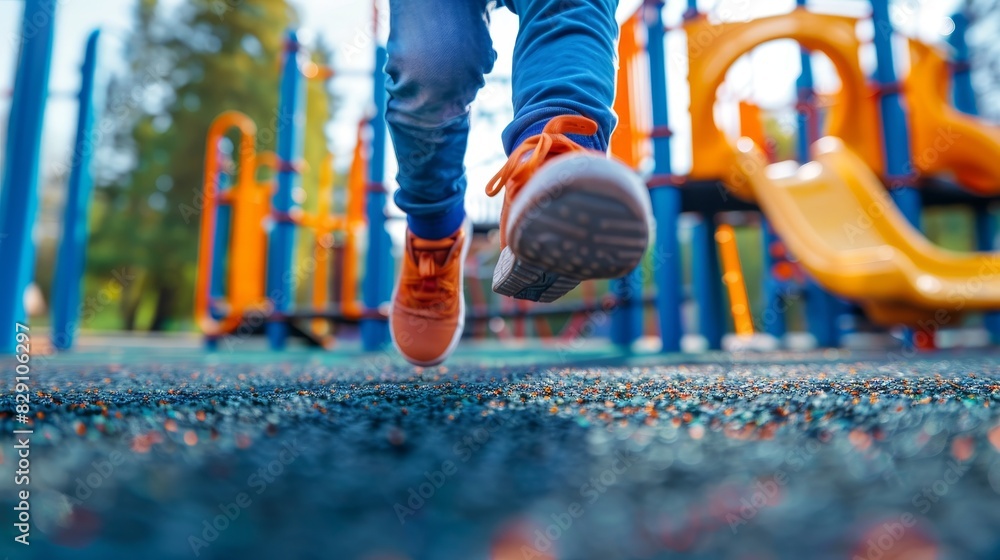 Children kids playing on playground wallpaper background Stock Photo ...
