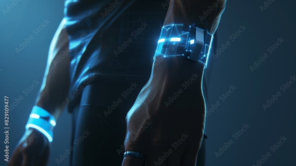 A wearable armband that uses bioimpedance technology to capture data ...