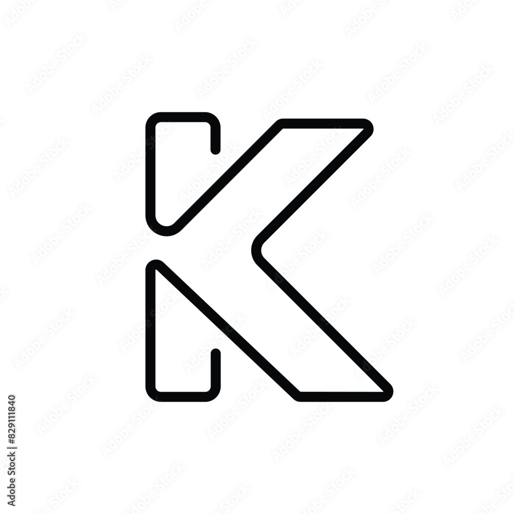 K monogram logo design. Unique and creative letter K icon. Minimal ...