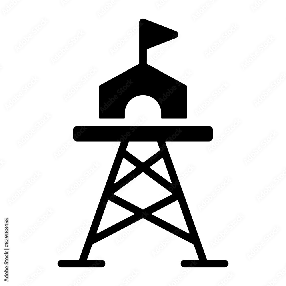 Outpost Icon Stock Vector | Adobe Stock