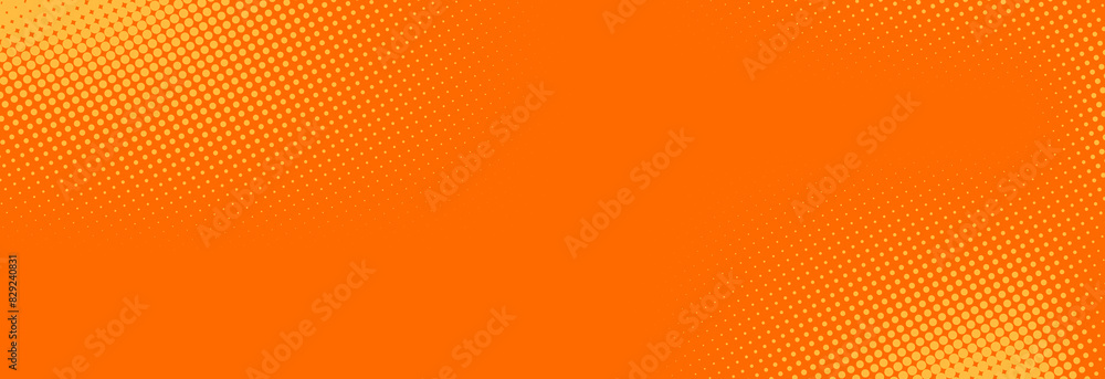 Orange halftone pattern. Retro comic gradient background. Bright ...