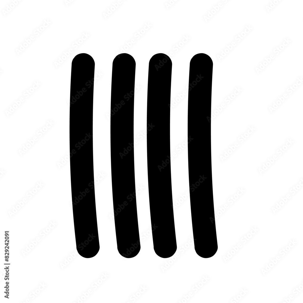 Tally mark number lines on the wall. Hand drawn sticks for counting ...