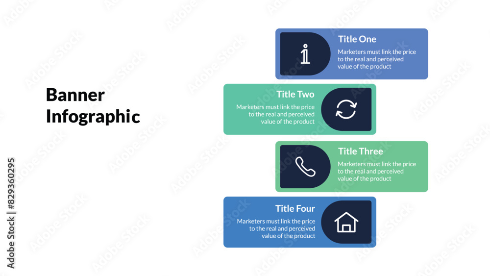 Banner Diagrams for Presentations, Business and Marketing Infographics ...