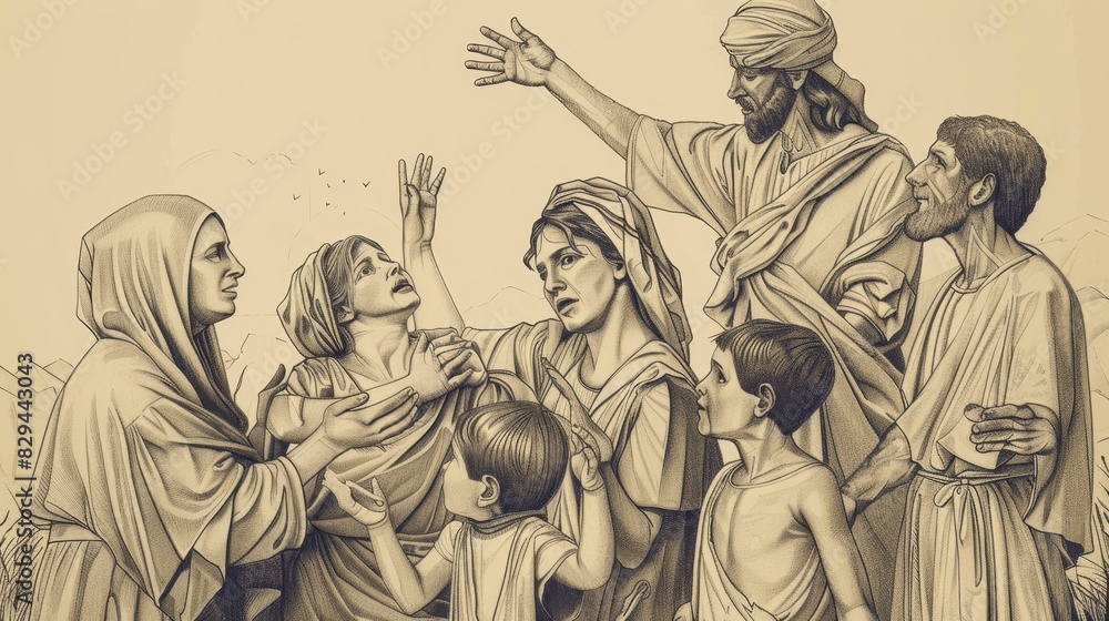 Biblical Illustration: The Raising of Jairus' Daughter, Jesus Raises ...