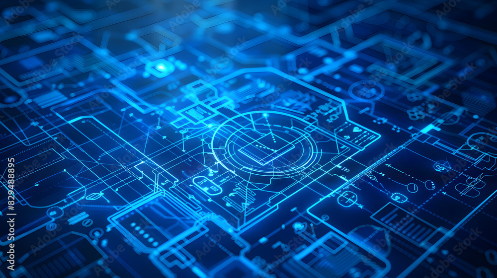 background digital blueprint composition illustration technology ...