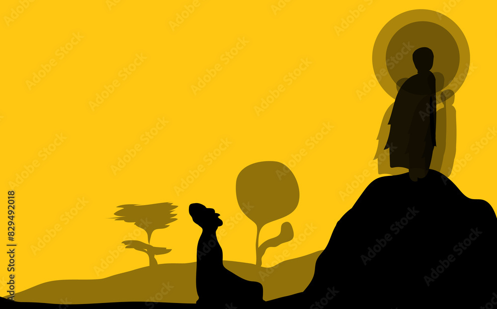 poson poya day in mihidu himi Stock Illustration | Adobe Stock