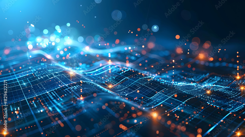 Technology abstract graphic poster web page PPT background, technology ...