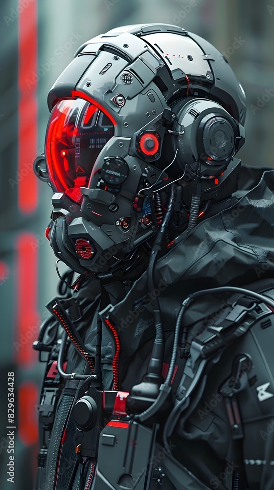 Cybernetically Enhanced Supersoldier in Neon-Drenched Megacity with ...