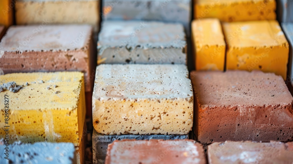 Construction Materials Differences Between Blocks and Bricks Stock ...