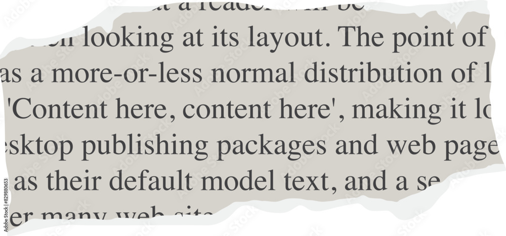 Ripped book page with text Stock Vector | Adobe Stock