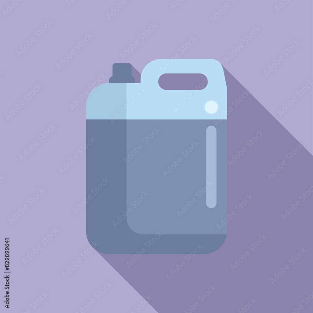 Simplified vector graphic of a grey plastic gallon on a purple ...