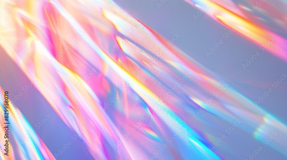 Vibrant multicolored abstract light refraction background with rainbow ...