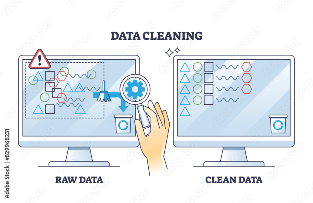 Data cleaning and raw information removing from storage outline diagram ...