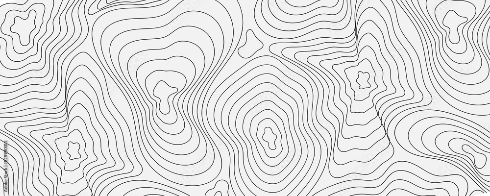 Geodesy contouring land. Topographical line map. Geographic mountain ...