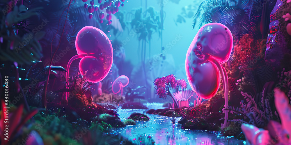 Ilustrace Renal Dysfunction: The Edema and Changes in Urination of ...