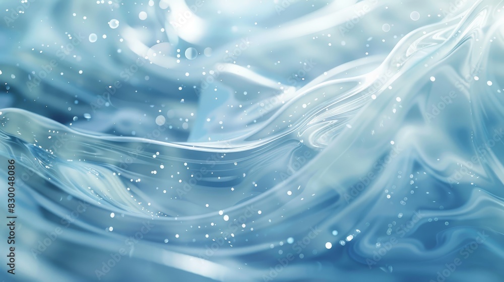 Liquid effect background with white and blue hues fluid forms light ...