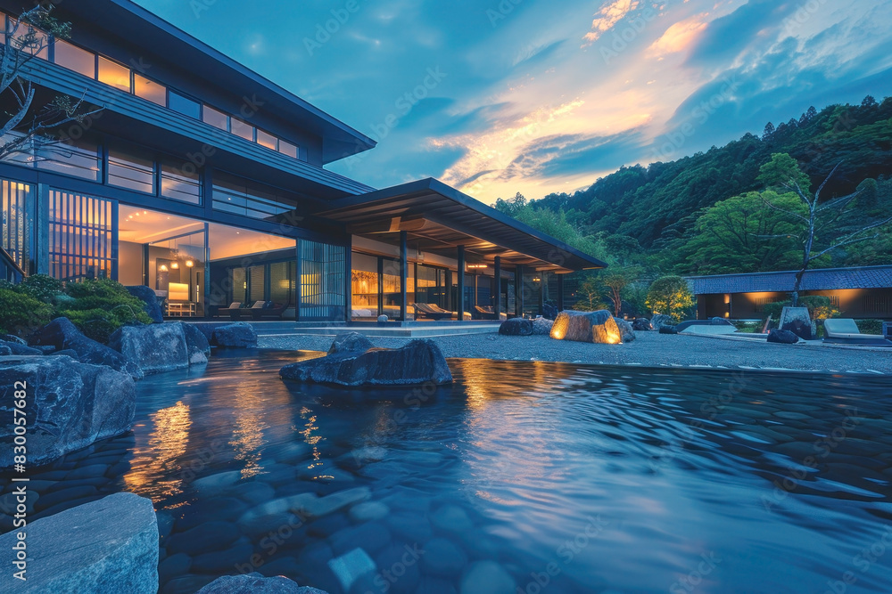 Luxurious Onsen Resort with Modern Amenities and Traditional Japanese ...