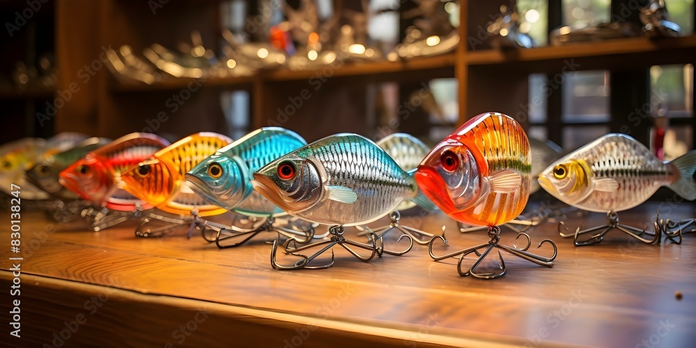 Custom fishing lures designed uniquely for various fish types in ...