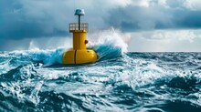 Big Buoy In Ocean Free Stock Photo - Public Domain Pictures