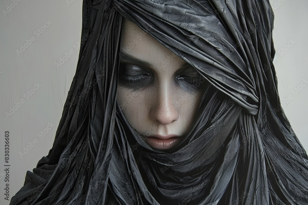 Dark Powerful Woman: Realistic Eerie Painting with Horror Vibes - Ultra ...