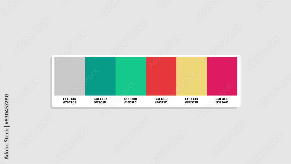 Catalog Samples colour with RGB HEX codes and Names. Poster and ...