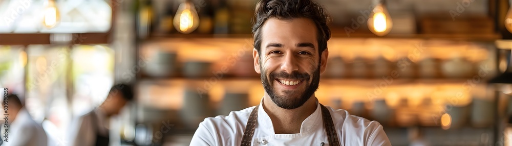 Proud Chef Celebrating the Vibrant Opening of His Successful New ...