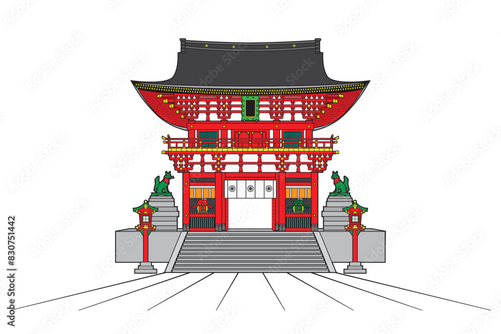 The famous shinto shine in Kyoto Japan – Fushimi inari taisha main ...