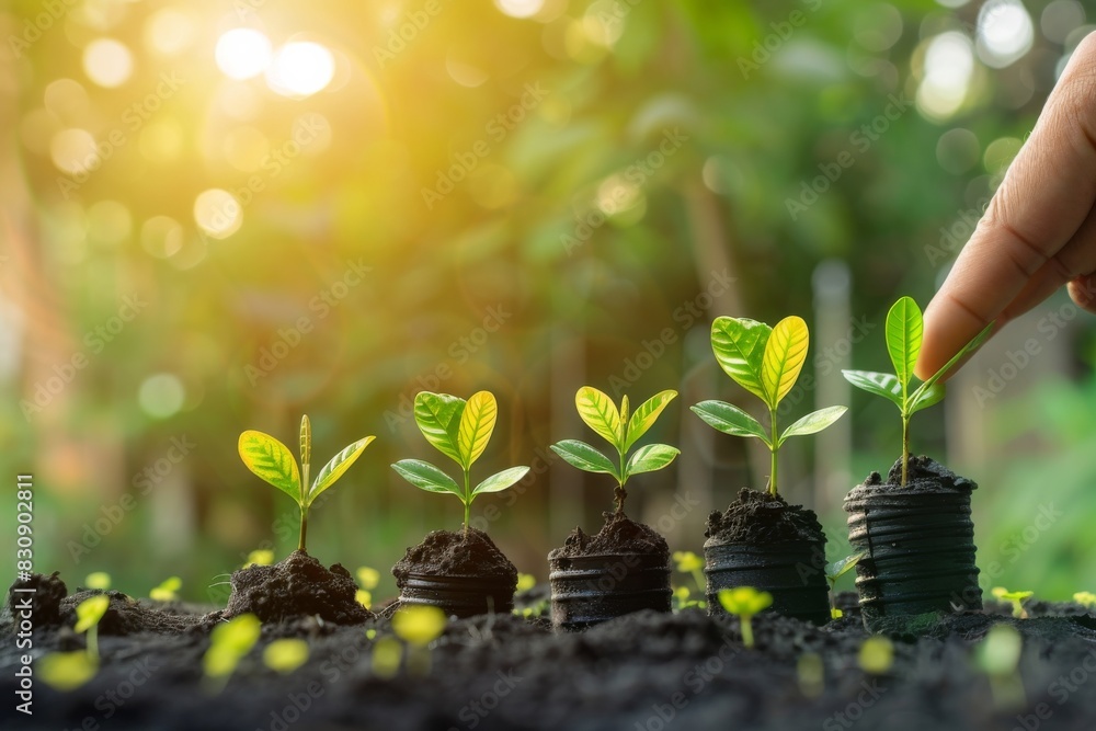 An image showing the growth stages of plants, symbolizing development ...