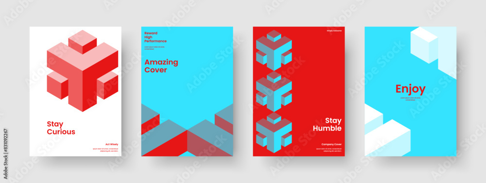 Geometric Book Cover Template. Isolated Banner Design. Creative Poster ...
