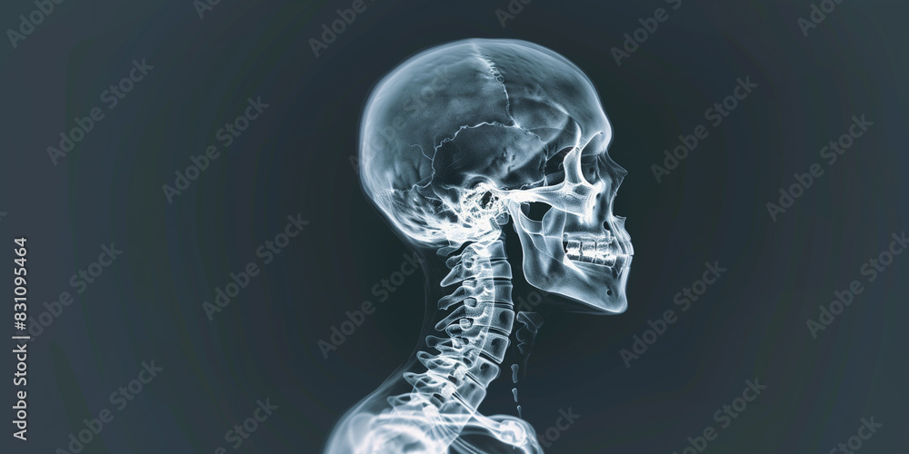 X-Ray Image of Human Skeleton, Detailed Medical Illustration ...