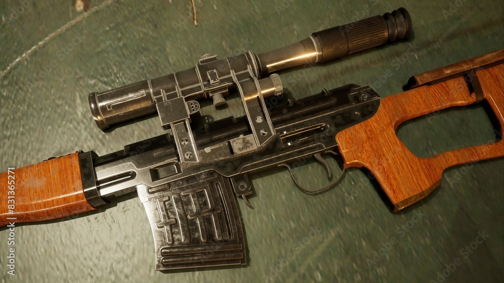 The classic SVD Dragunov sniper rifle made in Russia Stock Photo | Adobe Stock