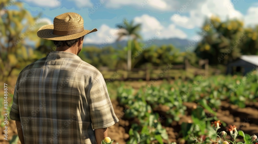 A local farmer giving a tour of his sustainable practices, education on ...