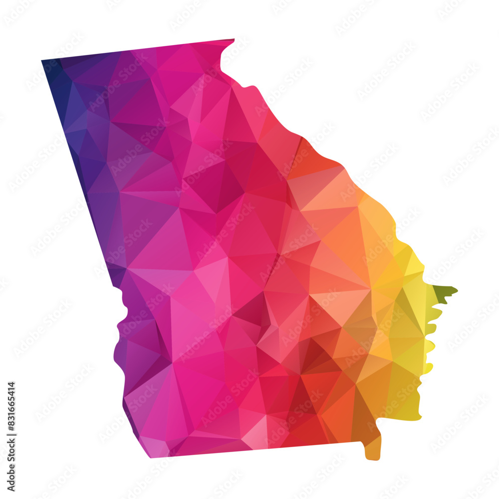 Stock-Vektorgrafik „Abstract Polygon Map - Vector illustration Low Poly ...