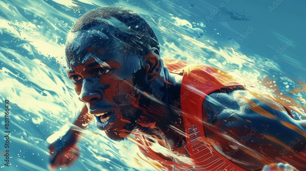Raw emotion of an olympic athlete crossing the finish line, a testament ...