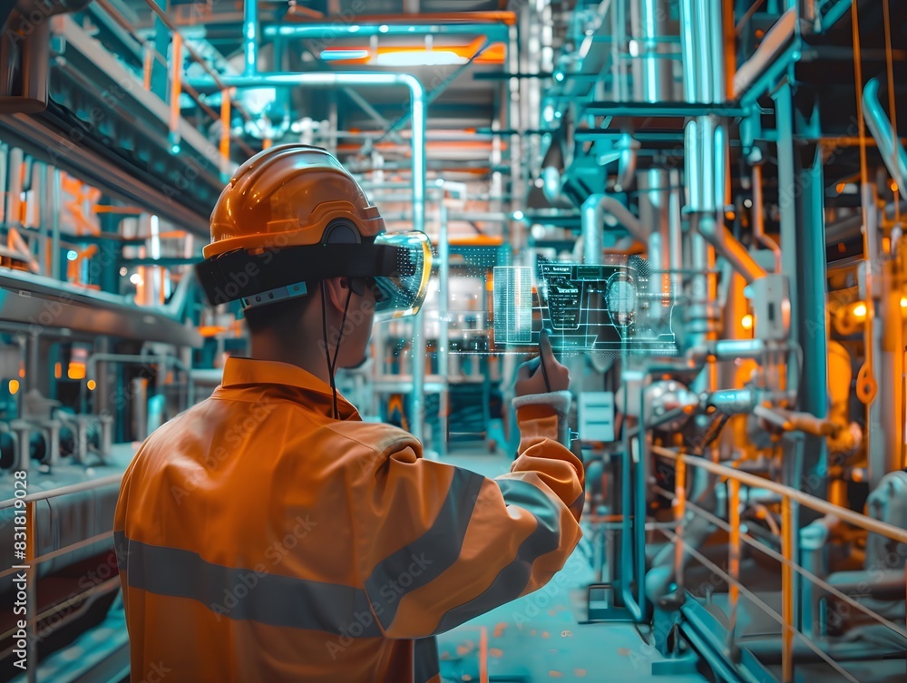 Illustration of Using AR and VR for training, maintenance, and design ...