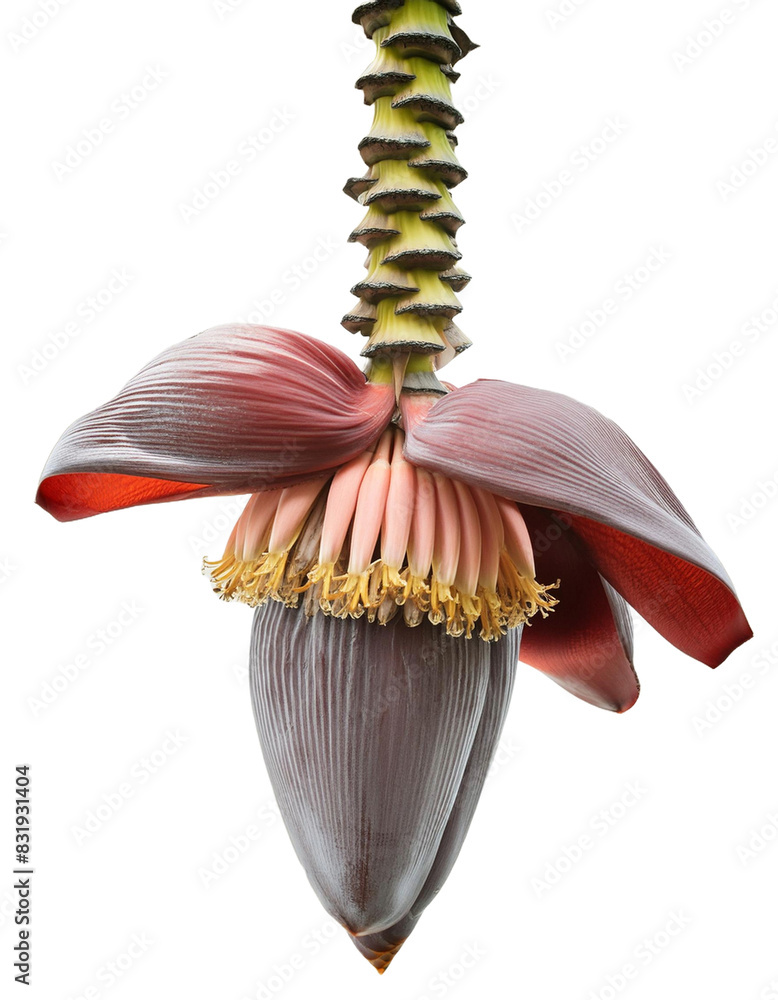 hanging banana flower on transparent background, cut out, png banana ...