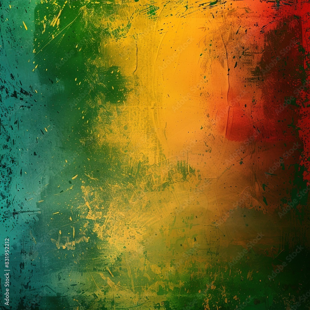 Red yellow green and black paint flag color background. Juneteenth ...