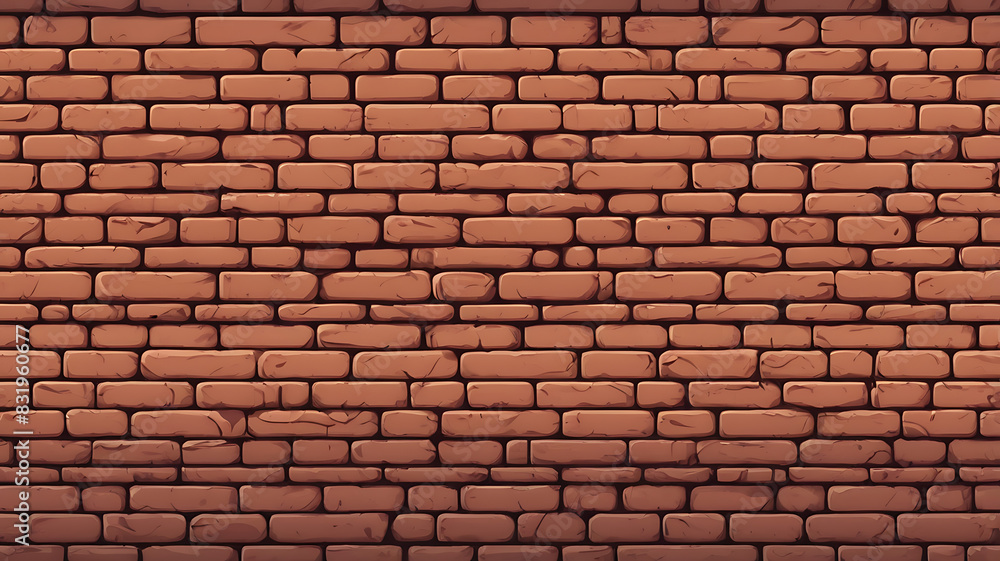 2D game level brick wall design, brick texture with simple details ...