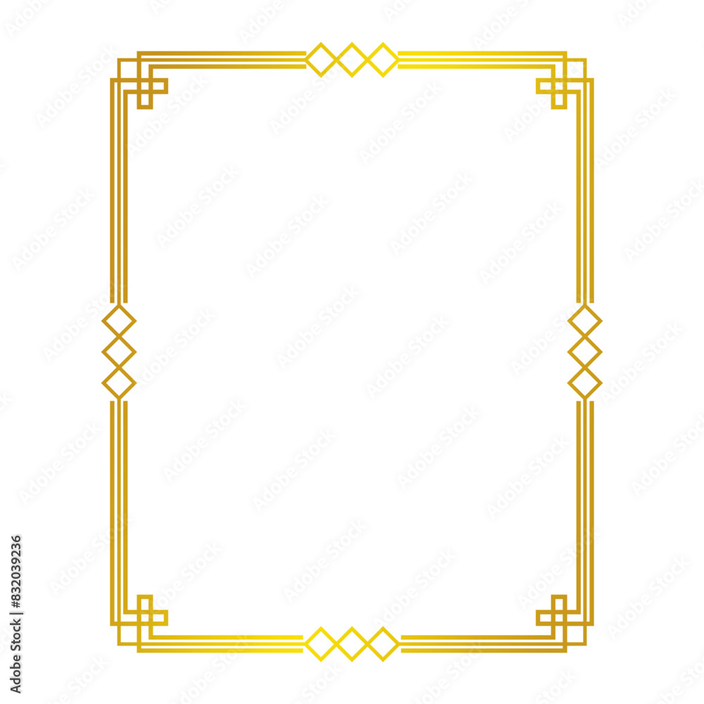 Gold border frame vector.eps Stock Vector | Adobe Stock